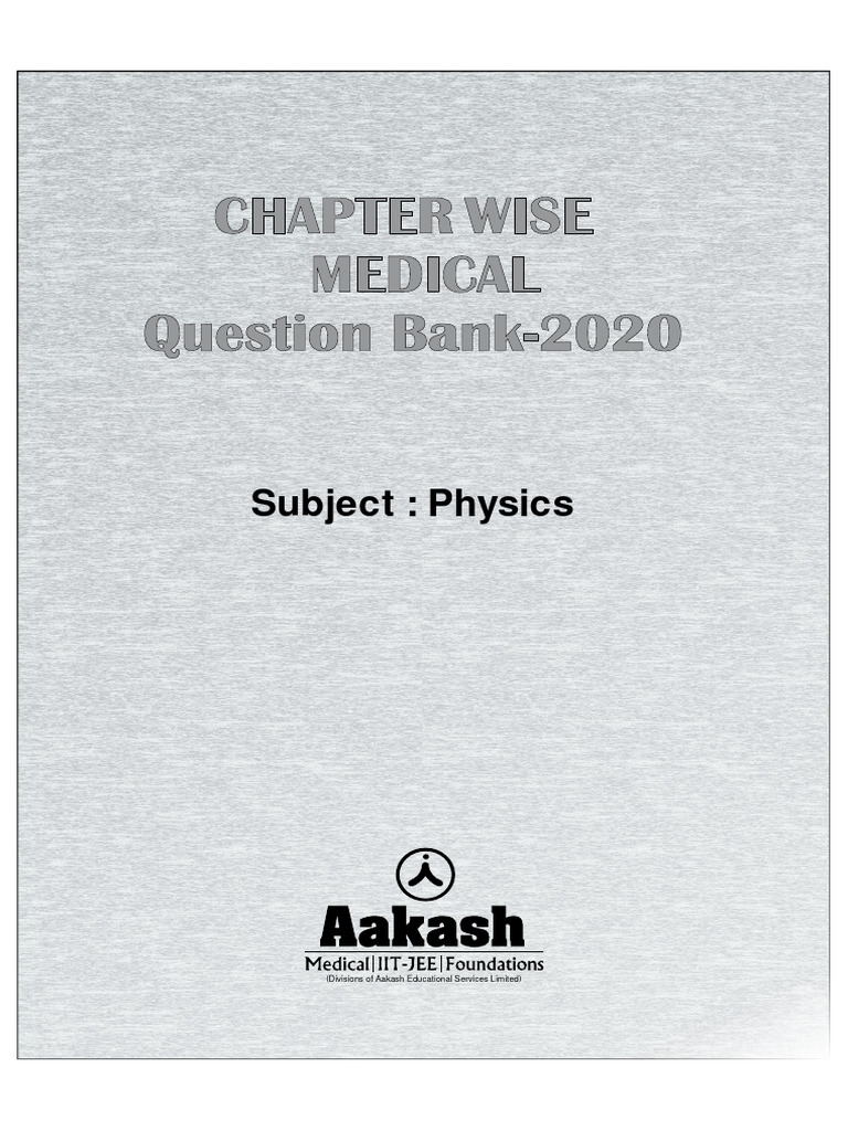 Question Bank Physics (PG 1 To 236) | PDF | Physics | Electromagnetic ...