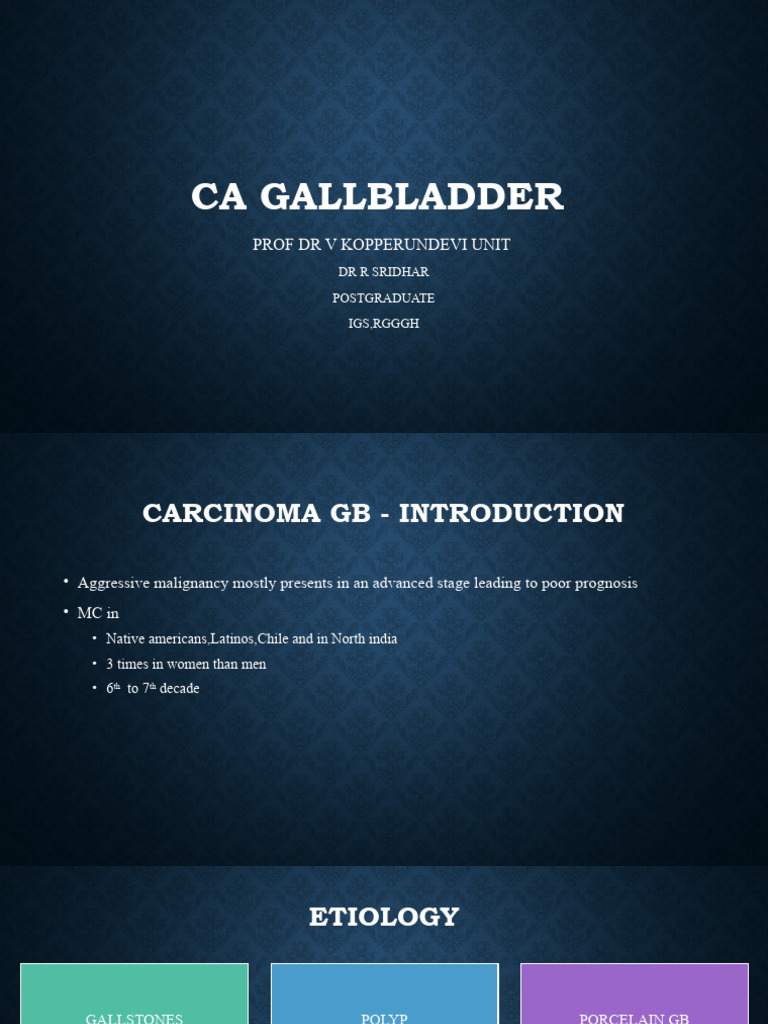 CA Gallbladder | PDF | Gallbladder | Epidemiology