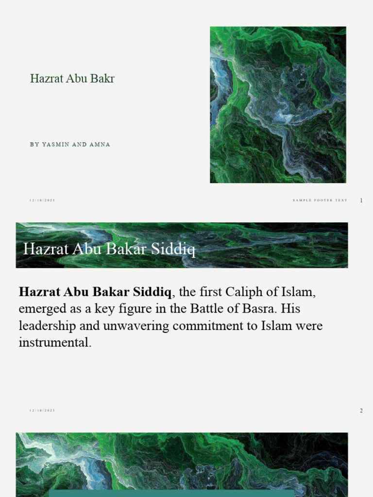 Hazrat Abu Bakar Siddiq | PDF