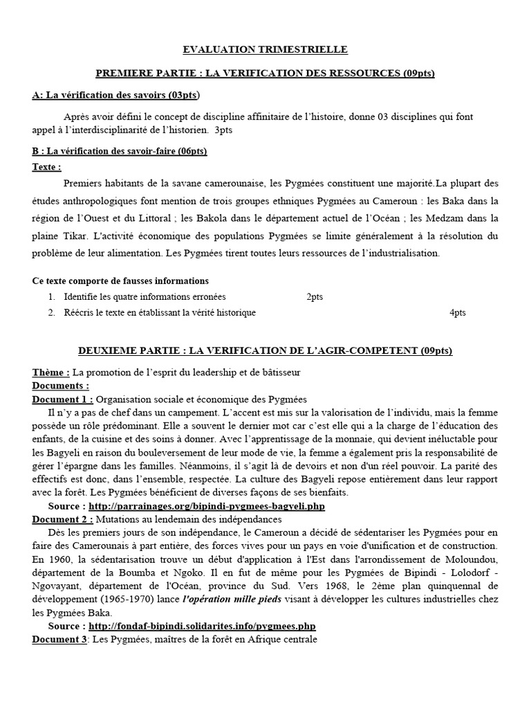 Hist 2nde Seq1 | PDF | Sciences sociales