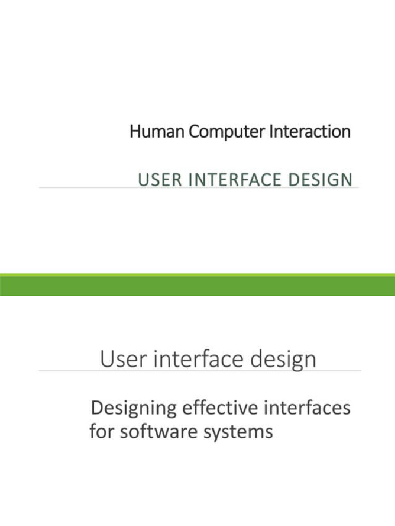 User Interface Design | PDF User Interface Design | PDF
