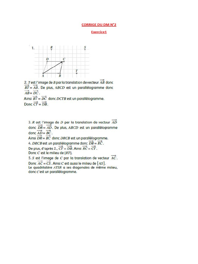 CORRIGE DU DM N°2 (2nde MARINE) | PDF