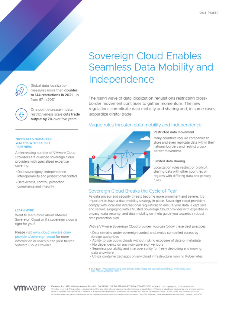 VMW Data Independence and Mobility | PDF | Cloud Computing | Privacy