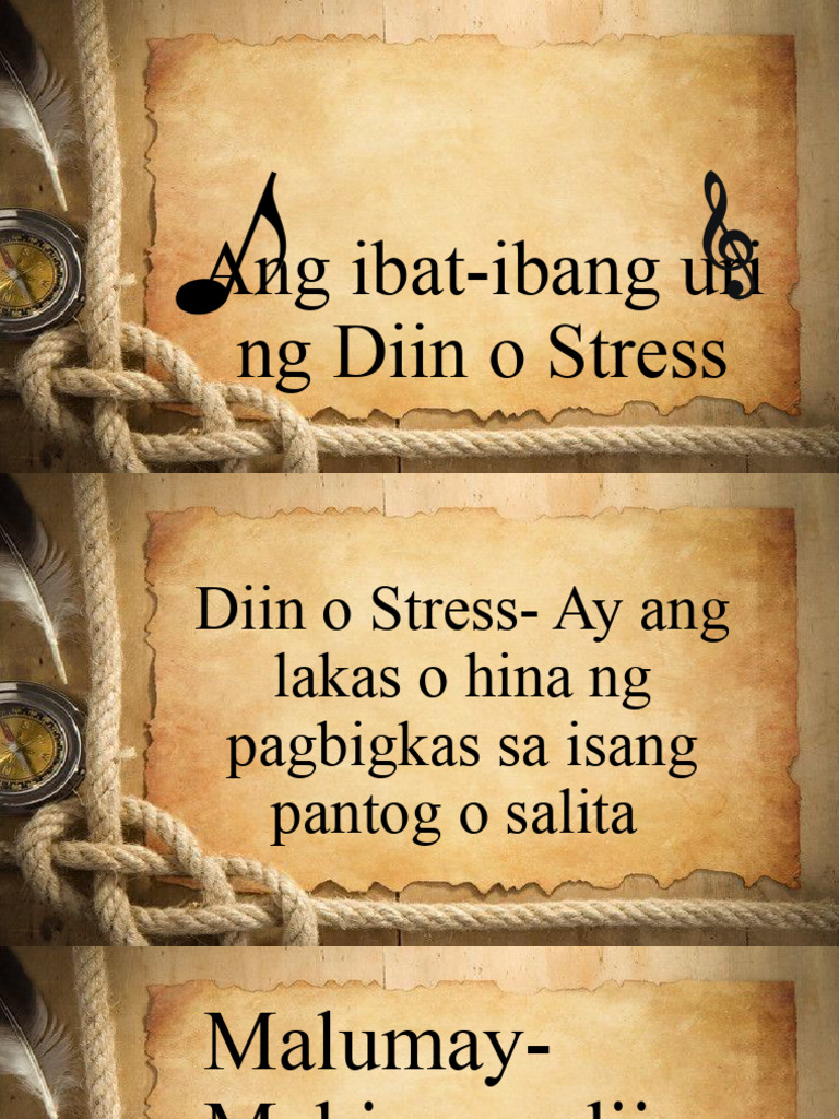 Ang Ibat-Ibang Uri NG Diin | PDF