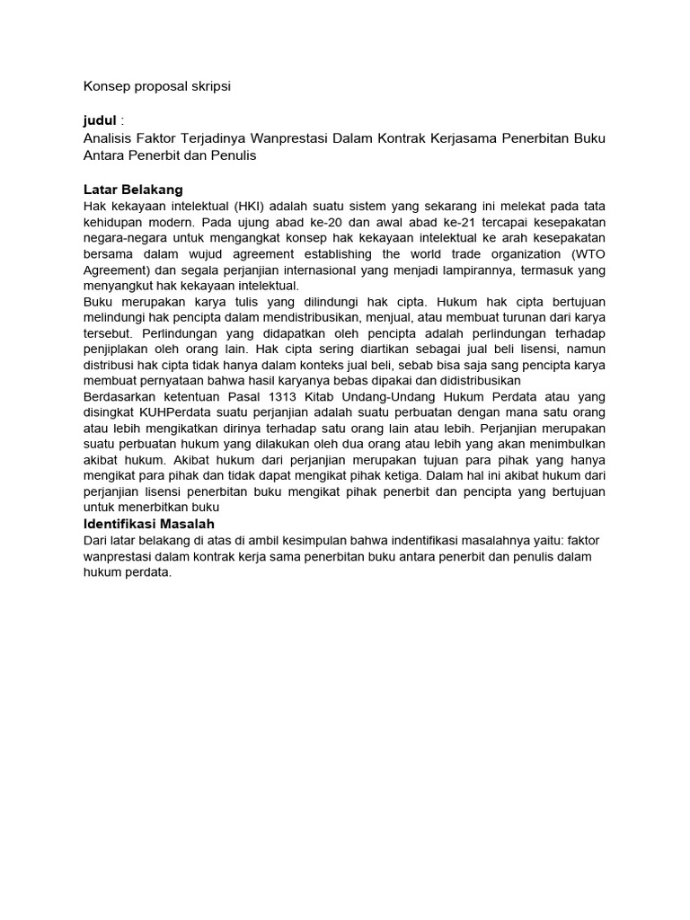 Konsep Proposal | PDF