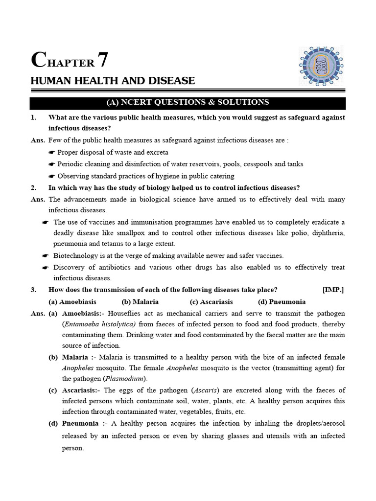 7. Human Health and Disease | PDF | Allergy | Immune System