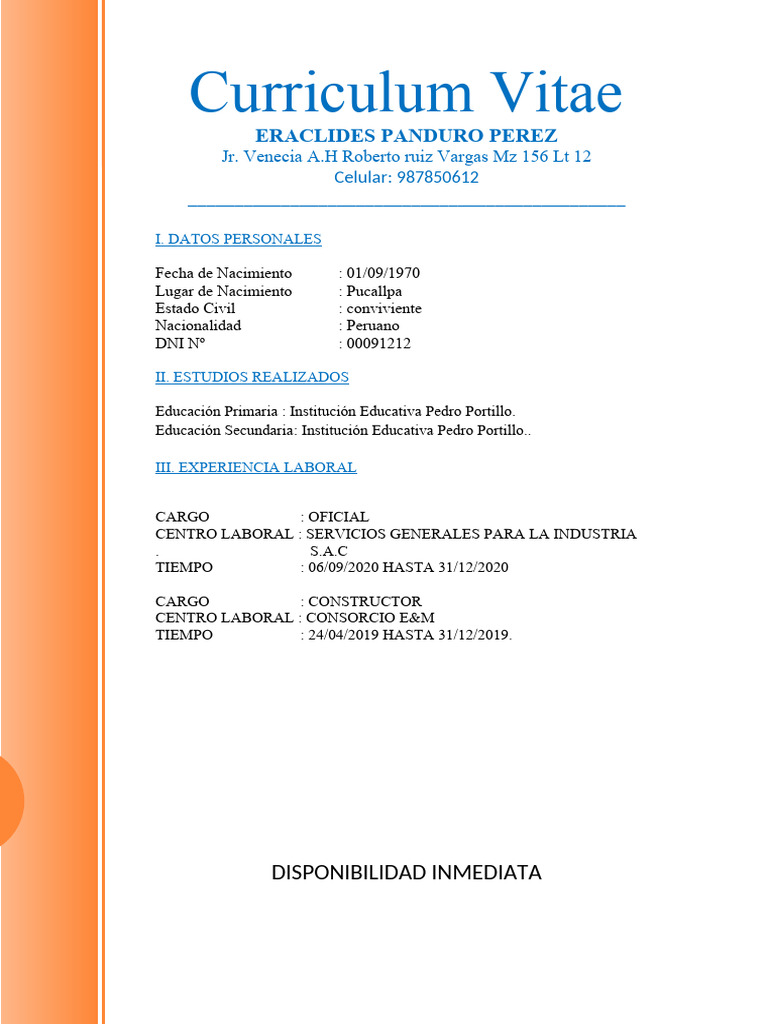 Curriculum Roxana | PDF