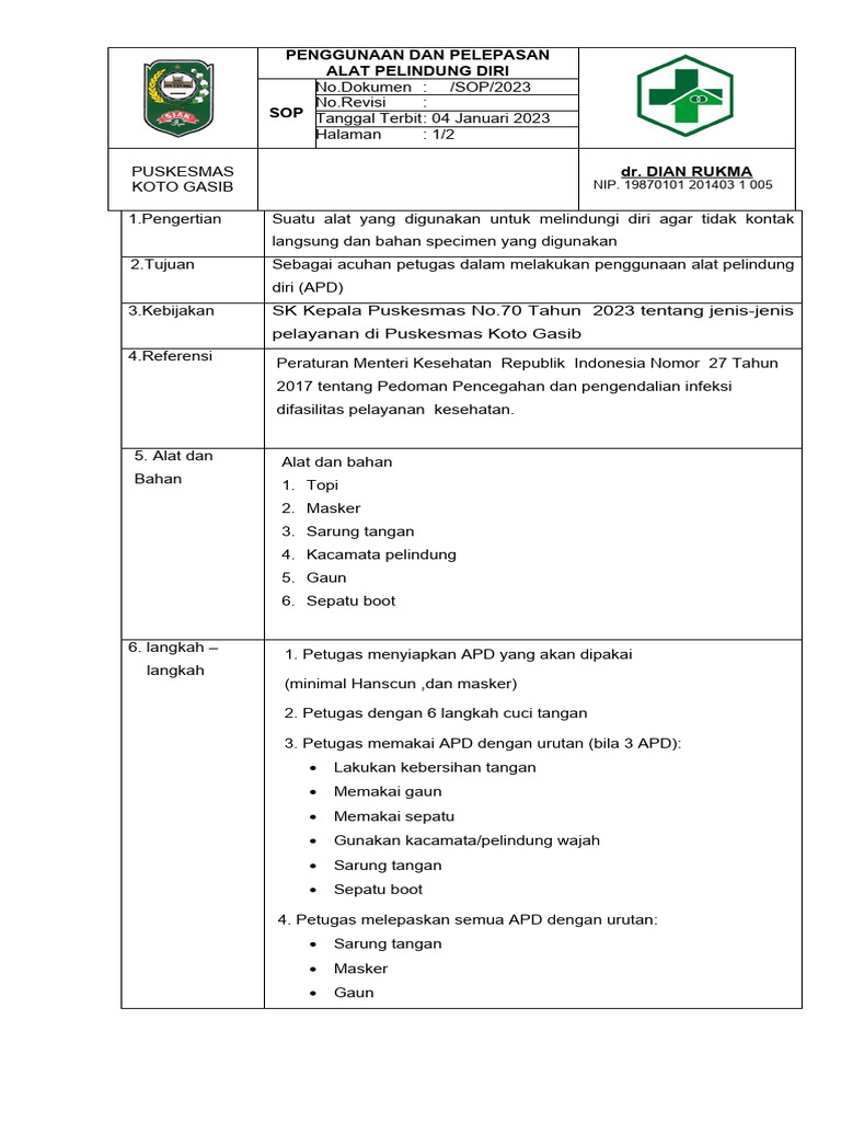 SOP Apd 2023 FK | PDF | Pengembangan Diri | Sains & Matematika