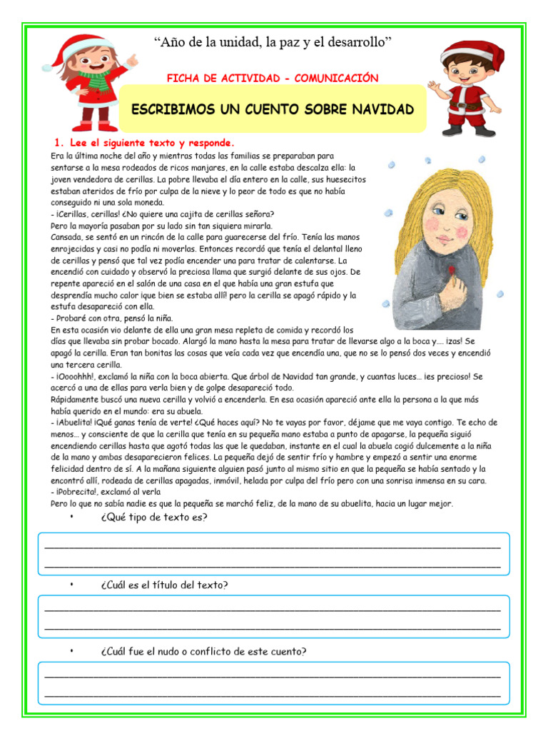 Ficha-Mierc-Com-Escribimos Un Cuento Sobre Navidad | PDF