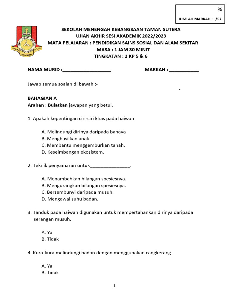 Pssa Form 2 KP5&6 | PDF