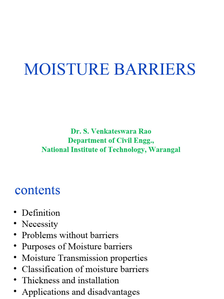 29.moisture Barriers | PDF | Concrete | Humidity