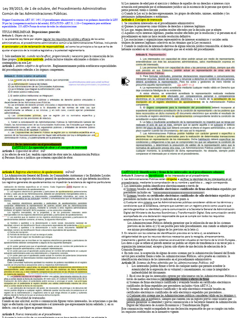 LEY 39 - Empieza Resumen | PDF
