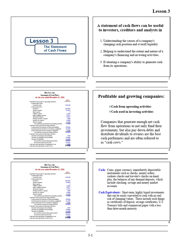 Advanced Financial Lesson 3 | PDF | Expense | Revenue