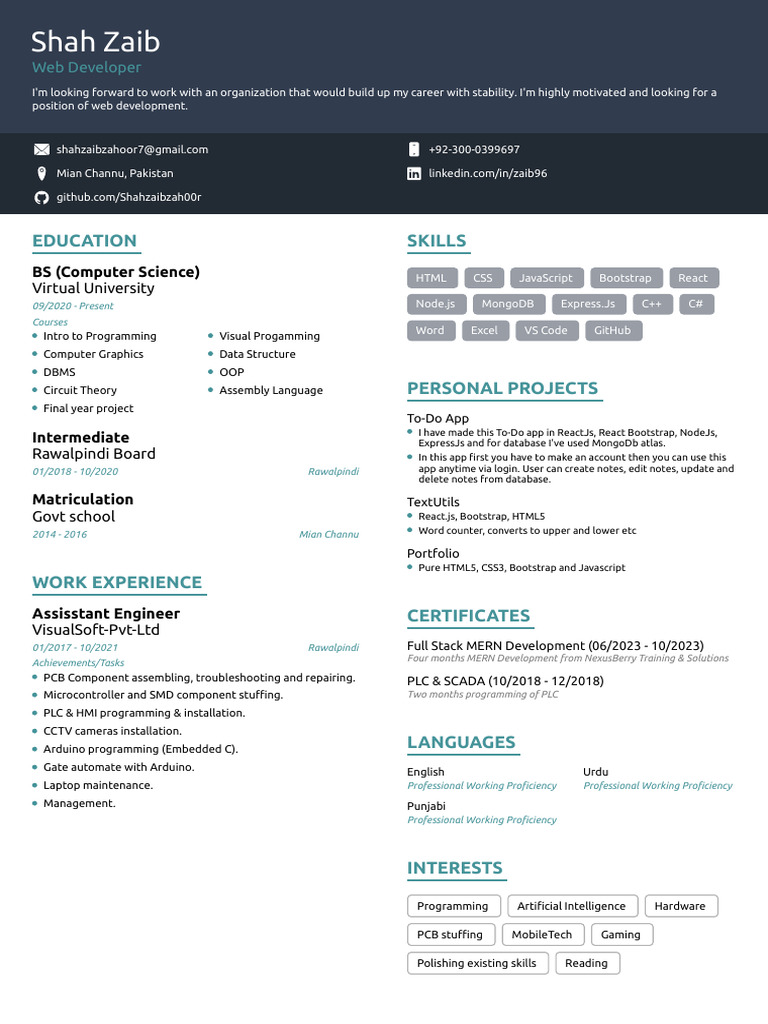 Shah's Resume | PDF | Databases | Bootstrap (Front End Framework)