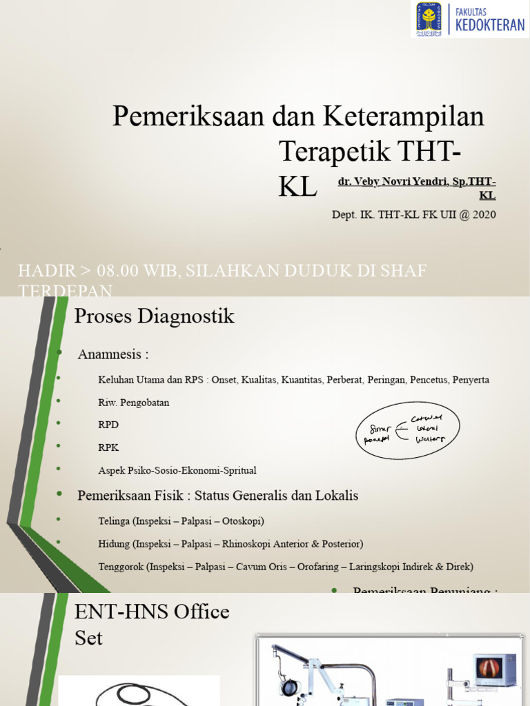 Panduan Pemeriksaan THT-KL | PDF