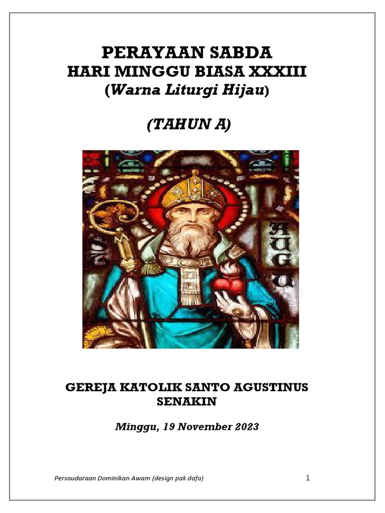 Hari Minggu Biasa Xxxiii Gksa | PDF | Perjalanan | Agama & Spiritualitas Hari Minggu Biasa Xxxiii Gksa | PDF | Perjalanan | Agama & Spiritualitas