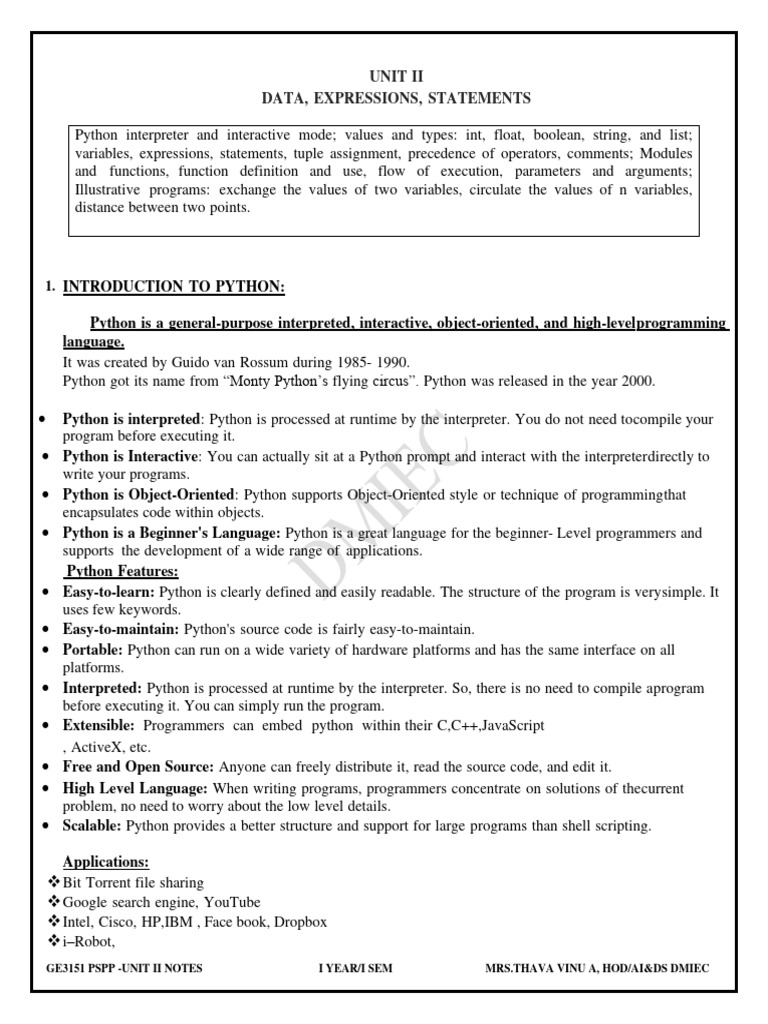 Python UNIT 2 NEW | Download Free PDF | Programming | Computer Program