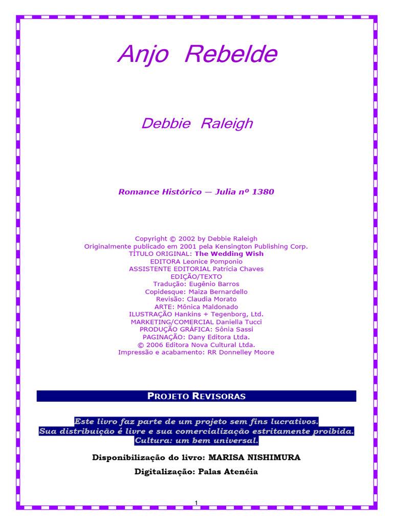 (Debbie Raleigh) Anjo Rebelde | PDF | Poesia