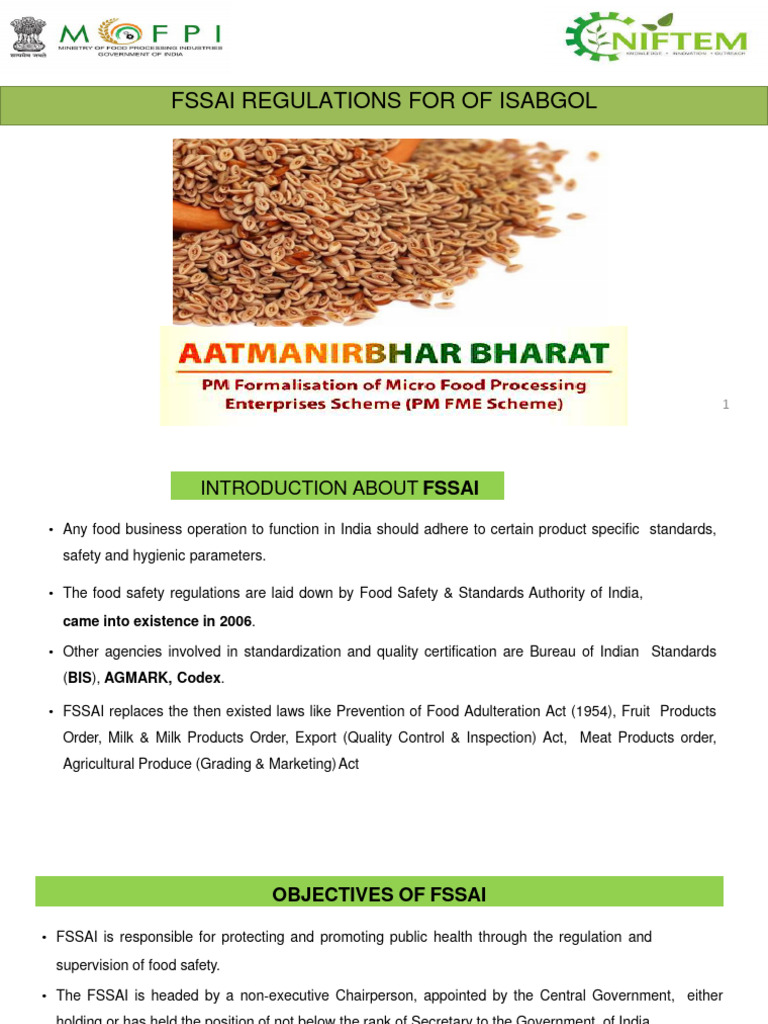 FSSAI REGULATIONS (All Aspects Covered) | PDF | Food Safety | Food And ...
