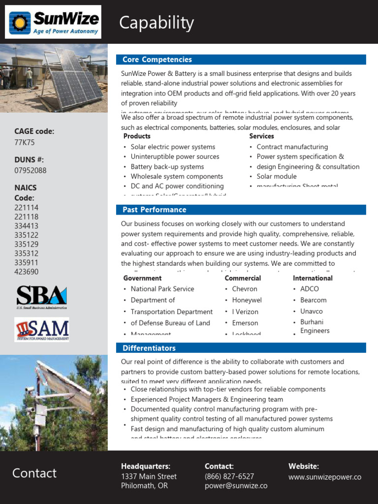 Capability Statement Template | PDF | Solar Panel | Solar Power