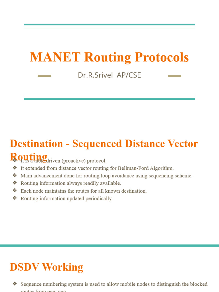 Unit-3 MANET Routing Protocols | PDF | Wireless Ad Hoc Network | Routing Unit-3 MANET Routing Protocols | PDF | Wireless Ad Hoc Network | Routing