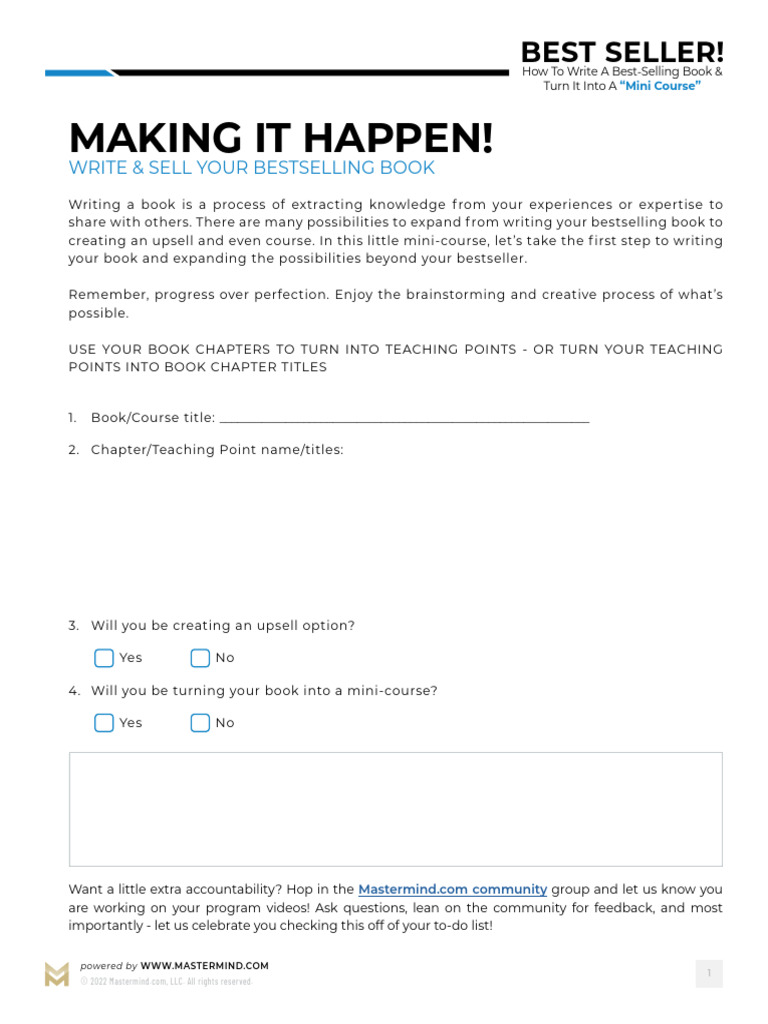 Make It Happen! | PDF
