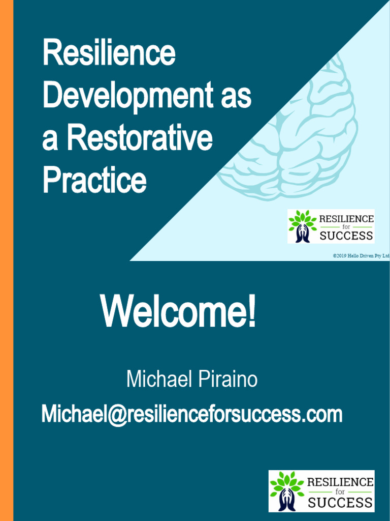 POBkWZ Resilience As Restorative Practice | PDF | Psychological ...