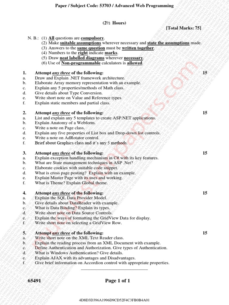 Advanced Web Programming Exam Guide | PDF | Systems Engineering ...
