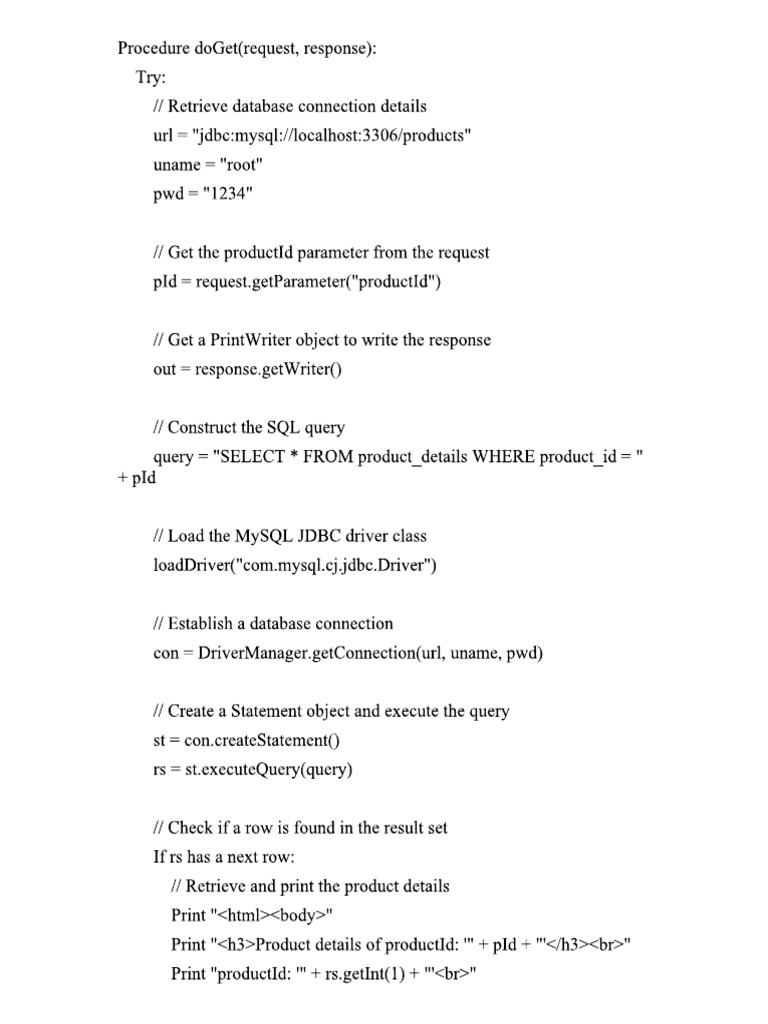 Write Up For Retrieving Product Details Using The Product ID | PDF