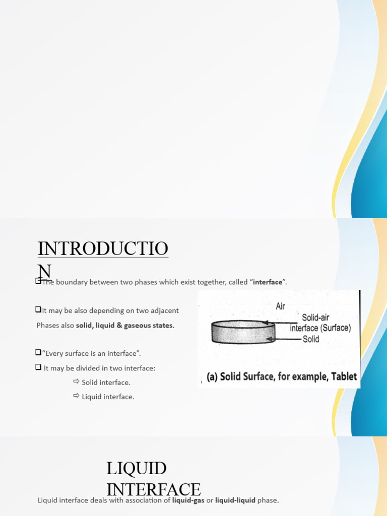 Surface Tension and Interfacial Phenomena | PDF | Surfactant | Adsorption
