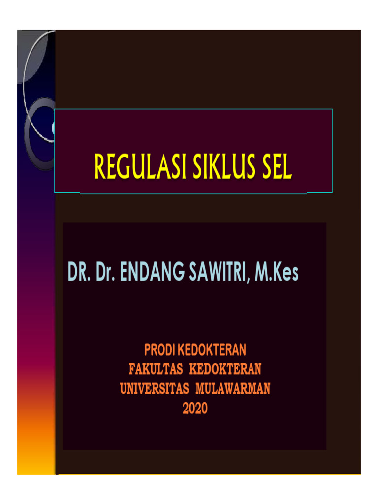 Regulasi Siklus Sel, Pengantar Diff, Prolif - Apop 2020 | PDF | Sains ...
