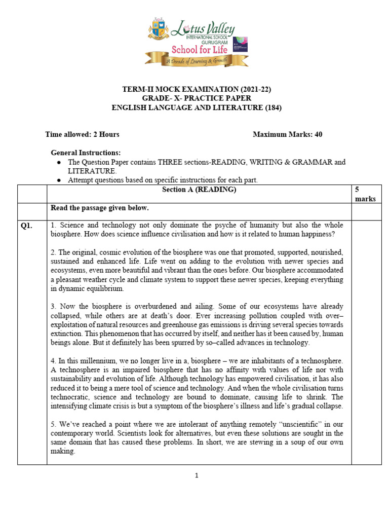 English Practice Paper 2 | Download Free PDF | Tea | Green Tea