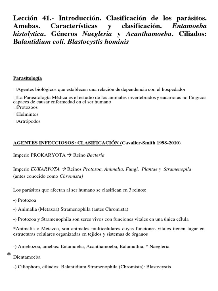 Lección 41 Doc1 No No | PDF | Especialidades Medicas | Microbiología