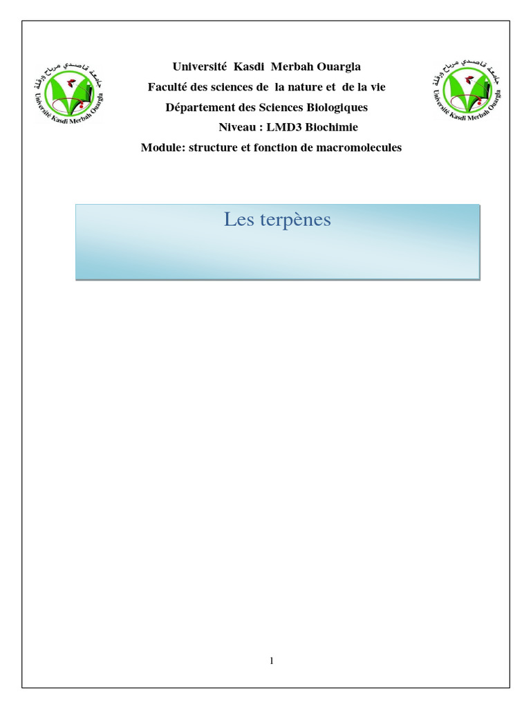 Les Terpènes Pdf