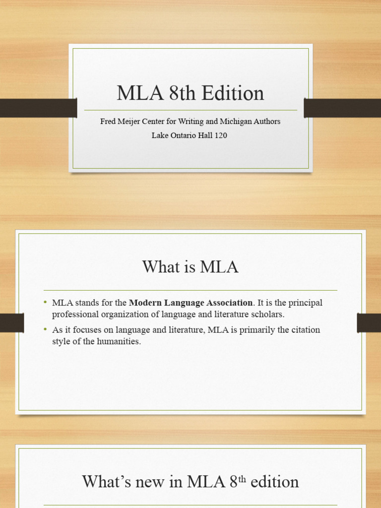 Mla-8-2017 Powerpoint Presentation | PDF | Citation | Written Communication