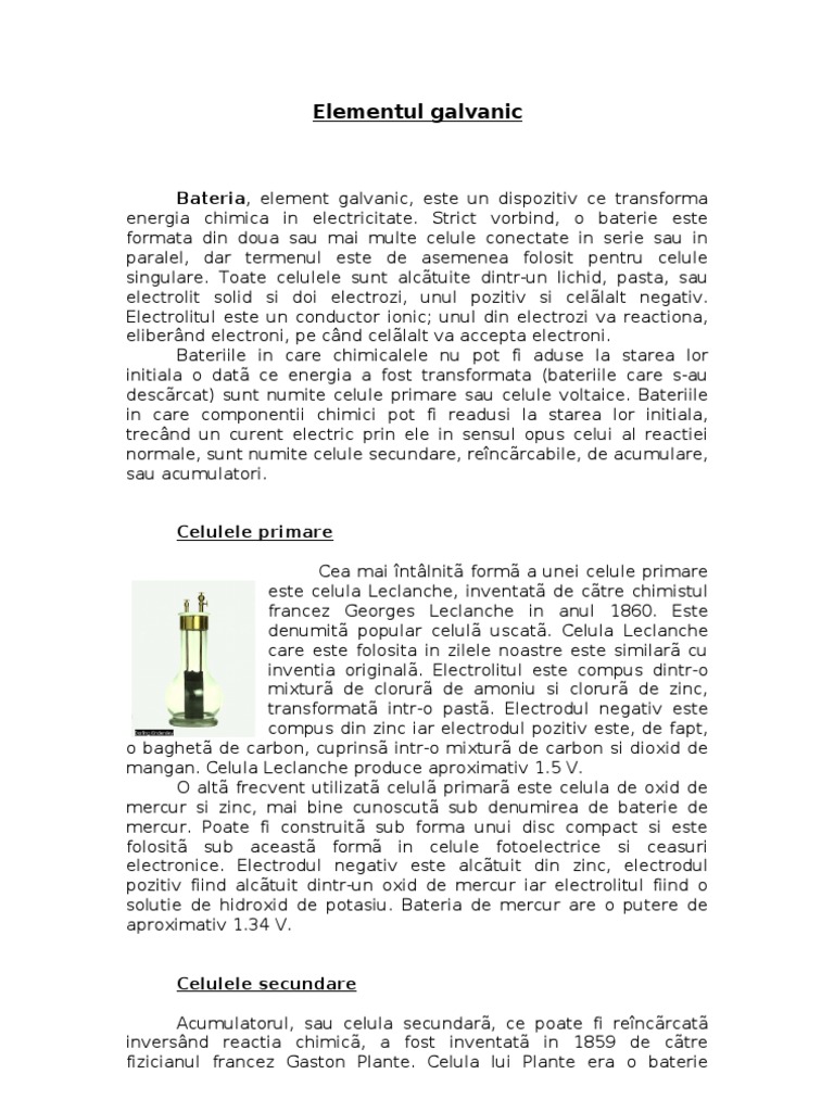 WWW - Educativ.ro Elementul Galvanic | PDF