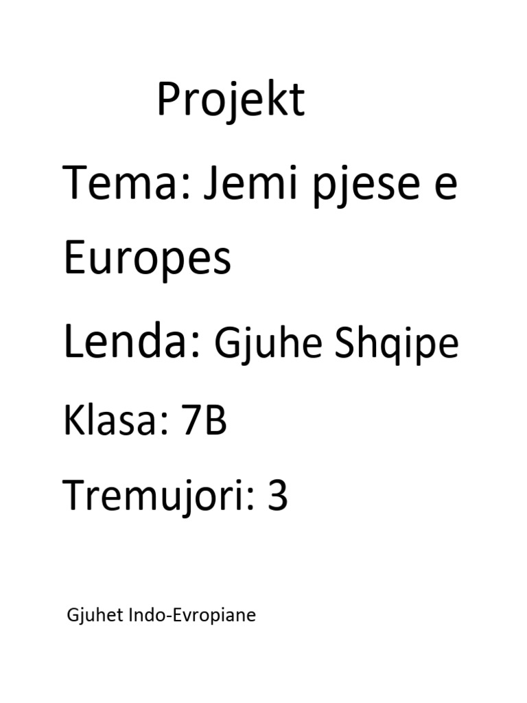 Jemi Pjese e Europes | PDF