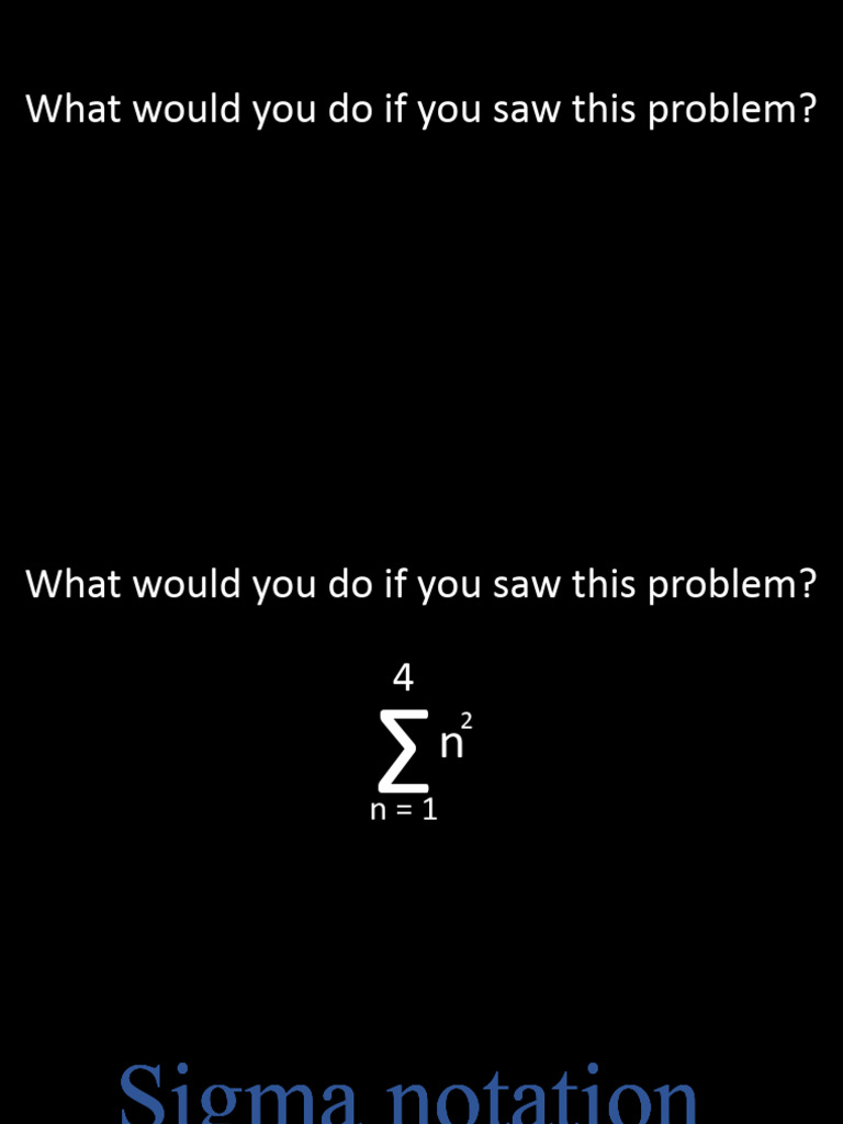 Pre Cal Presentation Sigma Notation | PDF | Teaching Methods & Materials