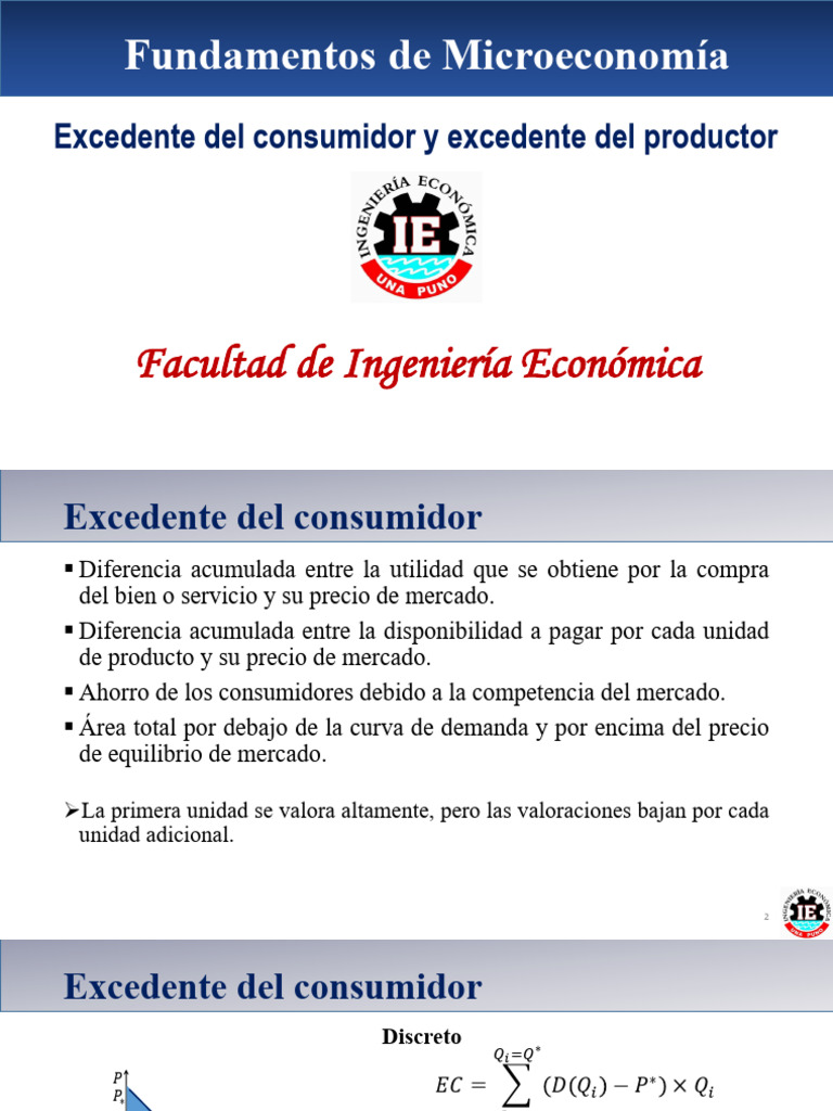 Excedente Del Consumidor y Excedente Del Productor | PDF | Excedente ...