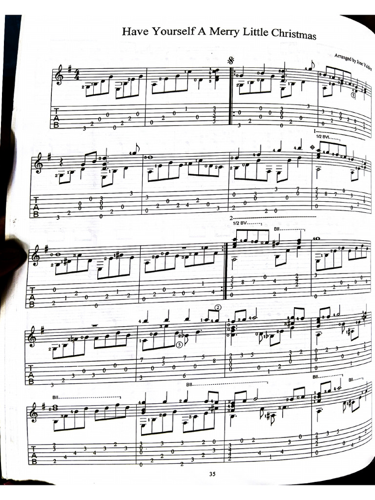 Have Yourself A Merry Little Christmas Guitar Tabs | PDF