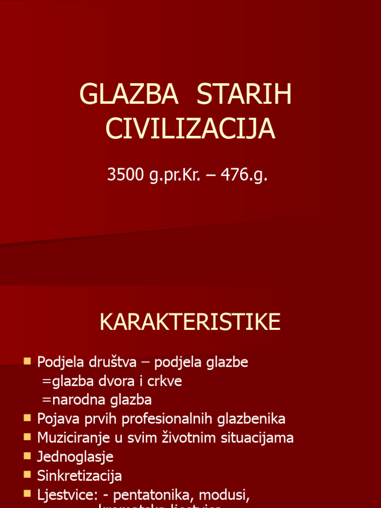 Glazba Starih Civilizacija | PDF