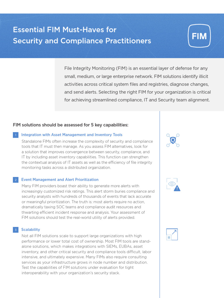 Essential Fim Must Haves Security Compliance Practitioners 220512 | PDF ...
