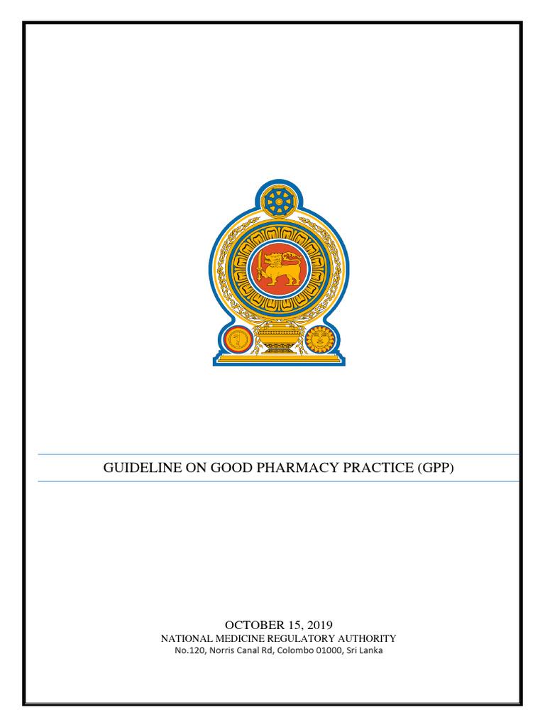 Guideline For Good Pharmacy Practice | PDF | Medical Prescription | Pharmacist