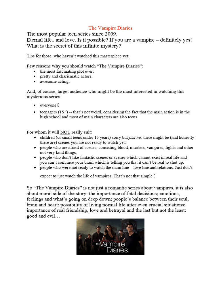 The Vampire Diaries | PDF