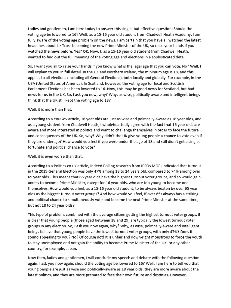 Speech Transcript | PDF