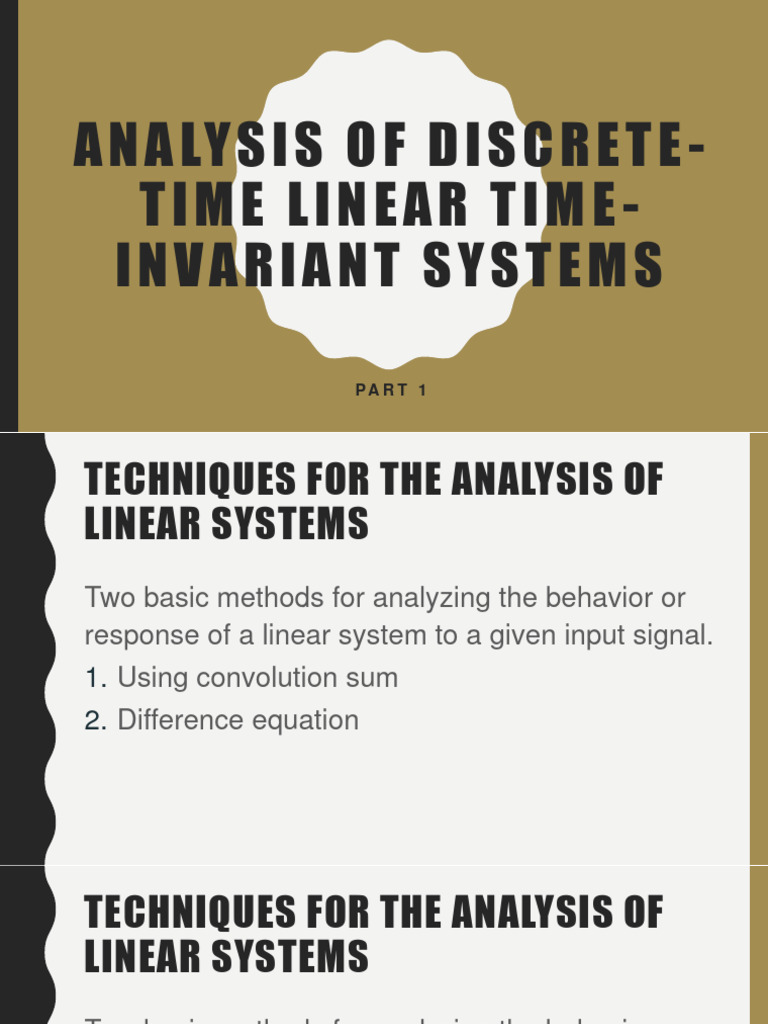 Analysis Of Discrete Time Linear Time Invariant Systems Pdf Systems