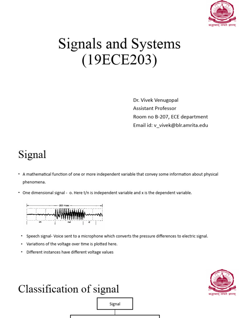 Lec 2,3 Signal Classification | PDF | Discrete Time And Continuous Time | Function (Mathematics)