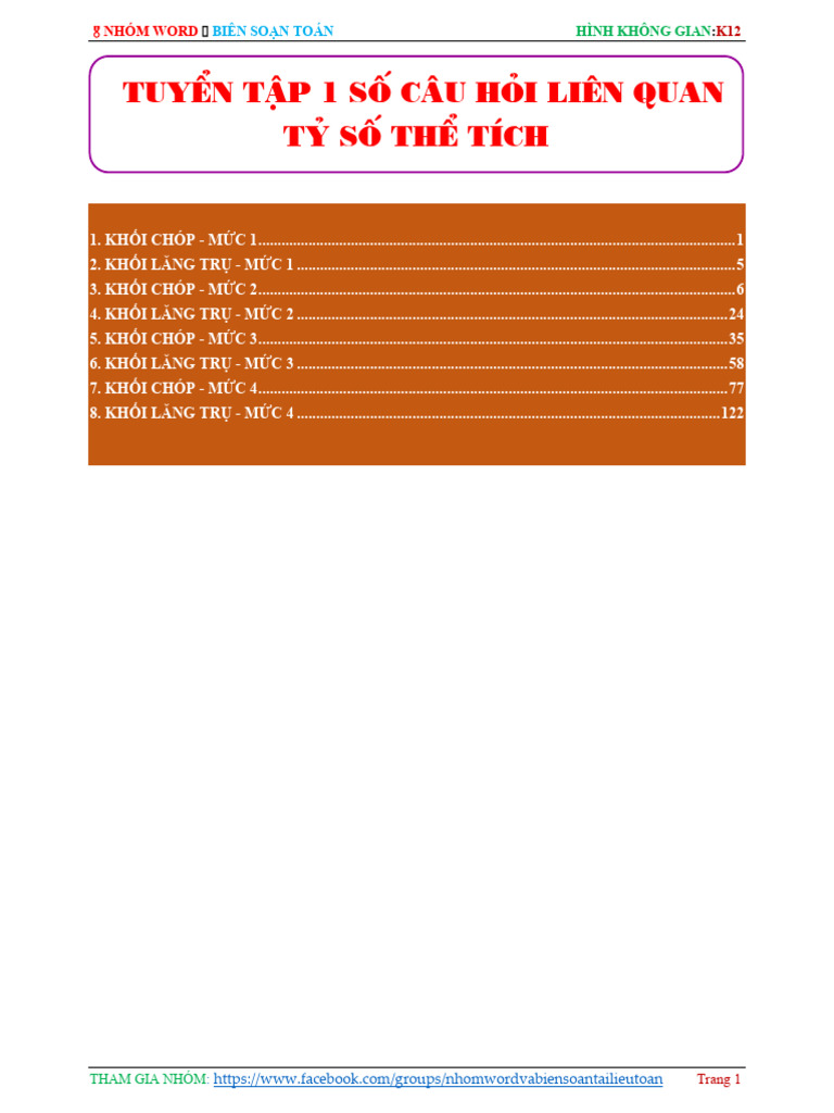 Tuyen Tap 181 Bai Tap Ty So The Tich Co Dap An Va Loi Giai | PDF