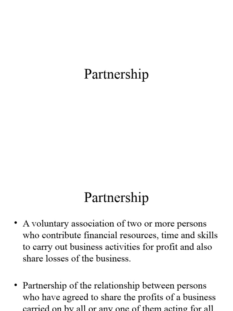 Partnership | PDF | Partnership | Legal Liability