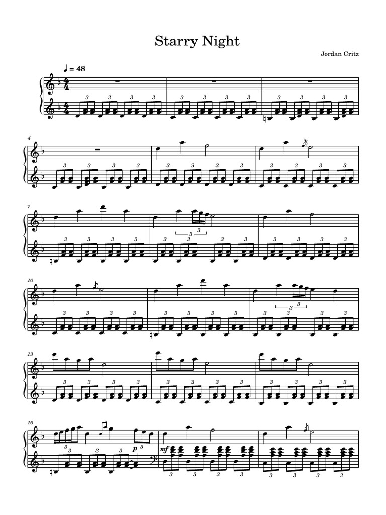 Starry Night Jordan Critz | PDF